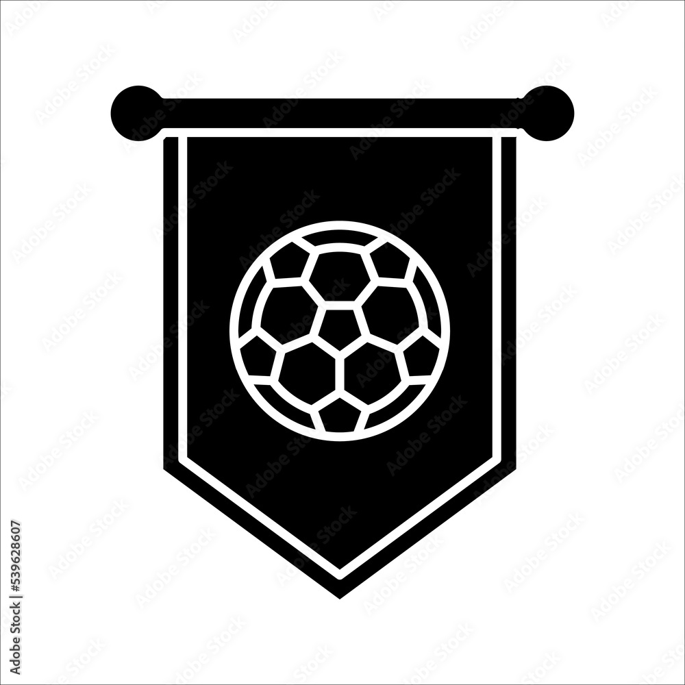 Football Pennant Banner Icon. Sport flag. national team label element ...