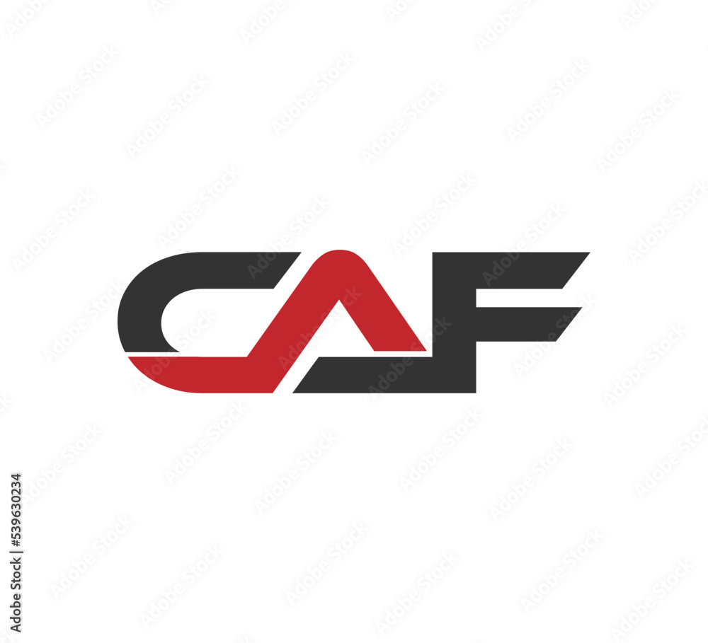 Vector Modern Initial 3 Letters logo CAF Stock-Vektorgrafik | Adobe Stock