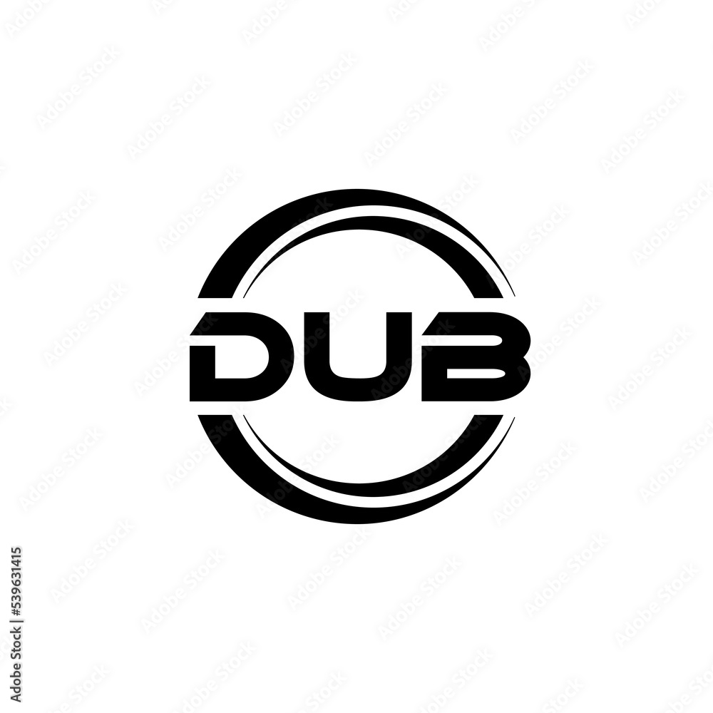 Vecteur Stock DUB letter logo design with white background in ...