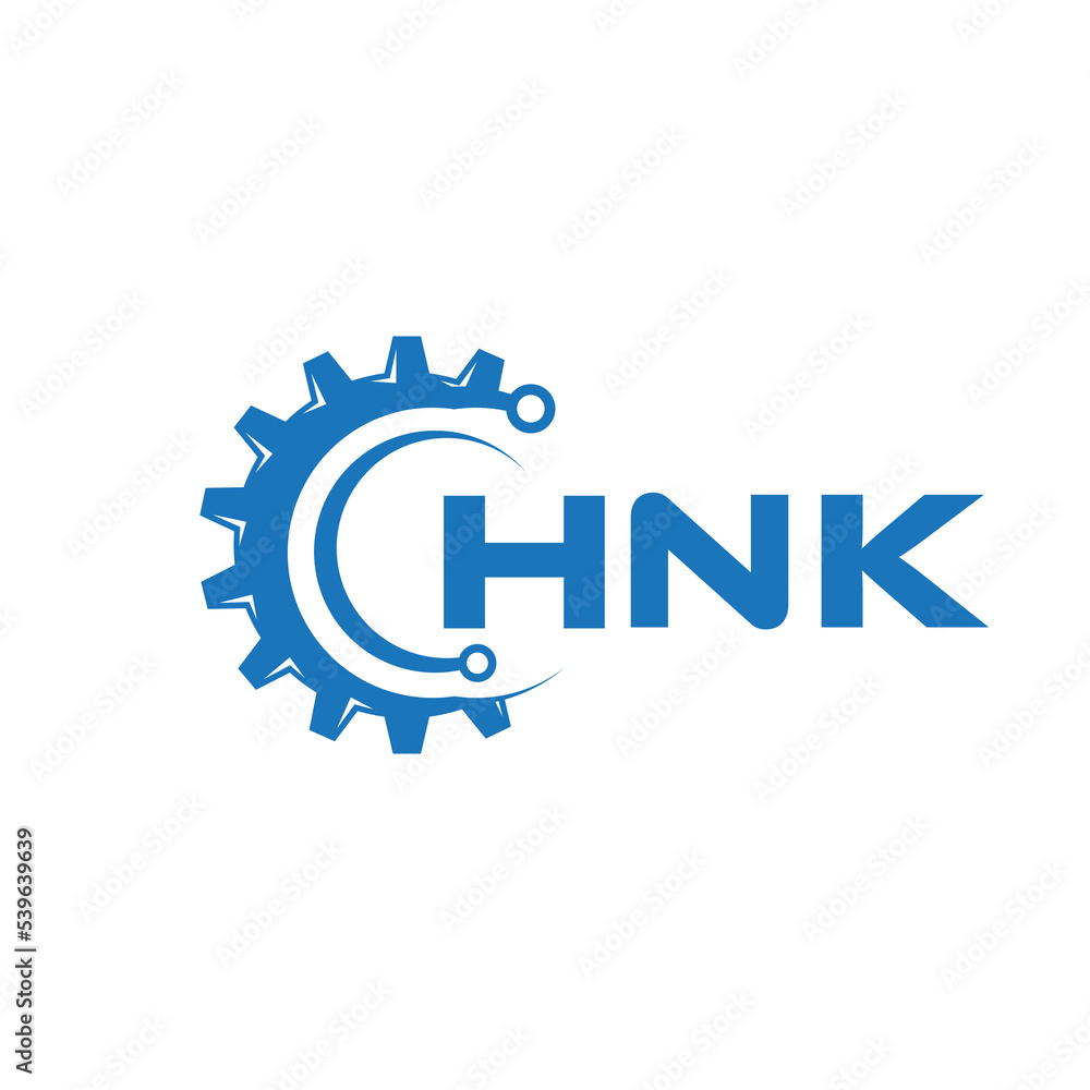 HNK letter technology logo design on white background. HNK creative ...