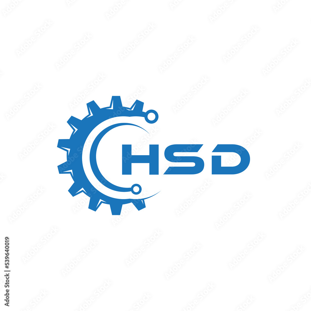HSD letter technology logo design on white background. HSD creative ...