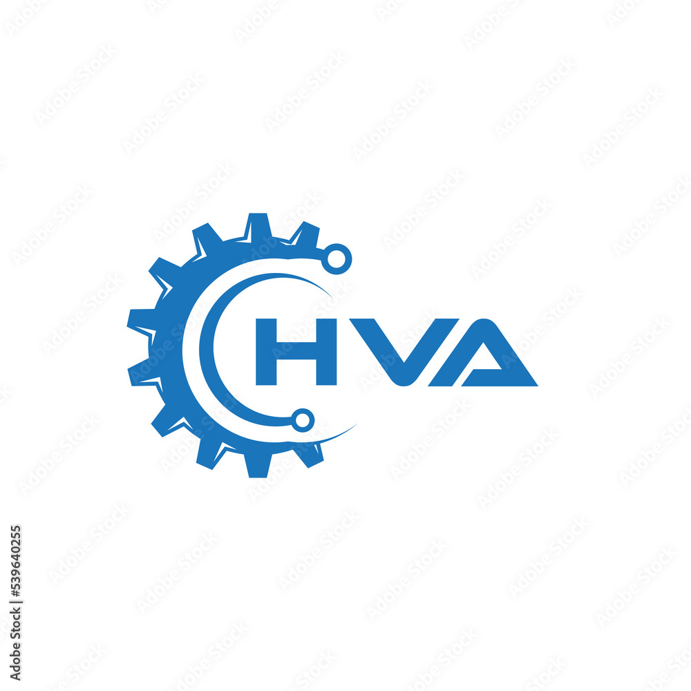 HVA letter technology logo design on white background. HVA creative ...