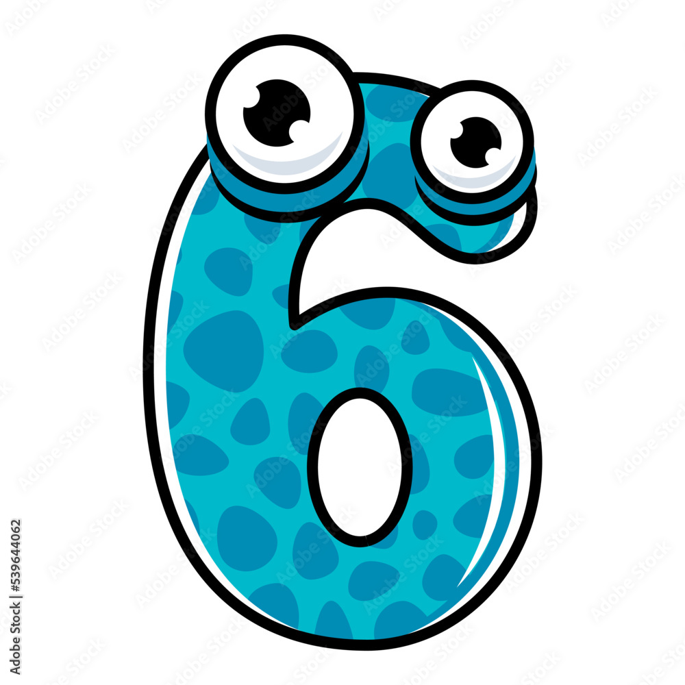 6.Funny Monsters Colorful Numbers, Cute Fantasy Aliens in the Shape of ...