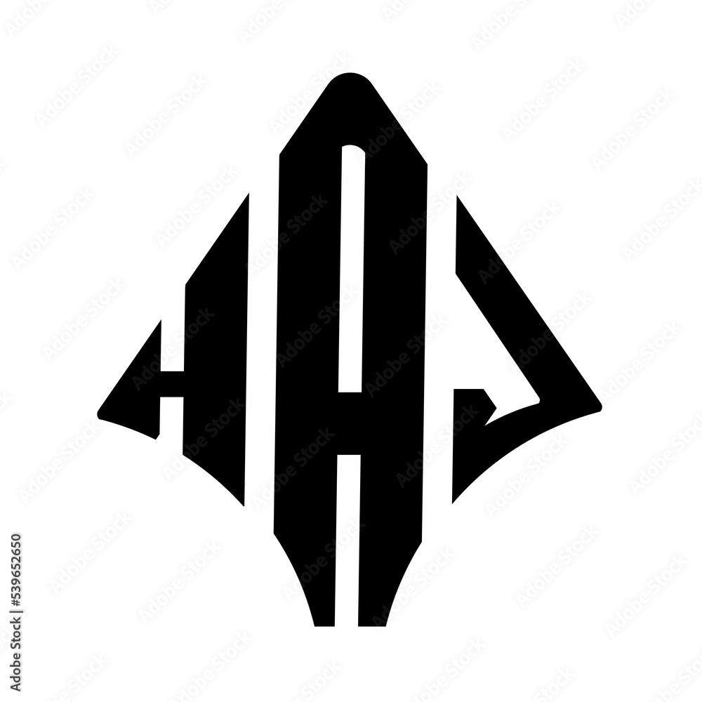 HAJ logo. HAJ logo letter logo design vector image. HAJ letter logo ...