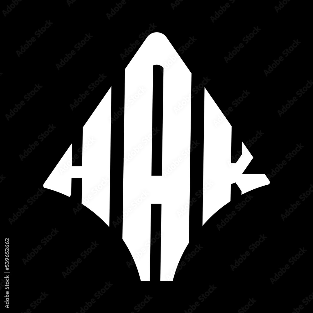 HAK logo. HAK logo letter logo design vector image. HAK letter logo ...