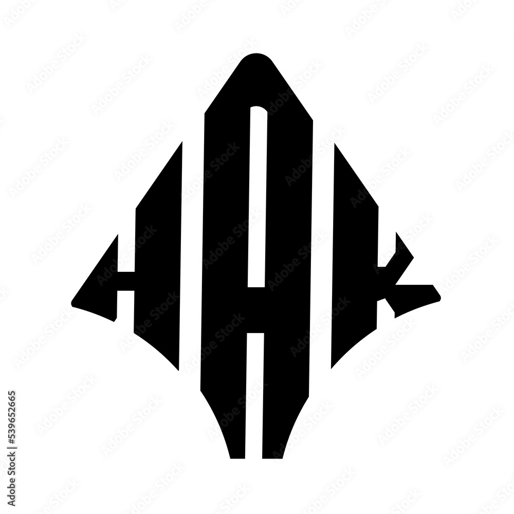 HAK logo. HAK logo letter logo design vector image. HAK letter logo ...