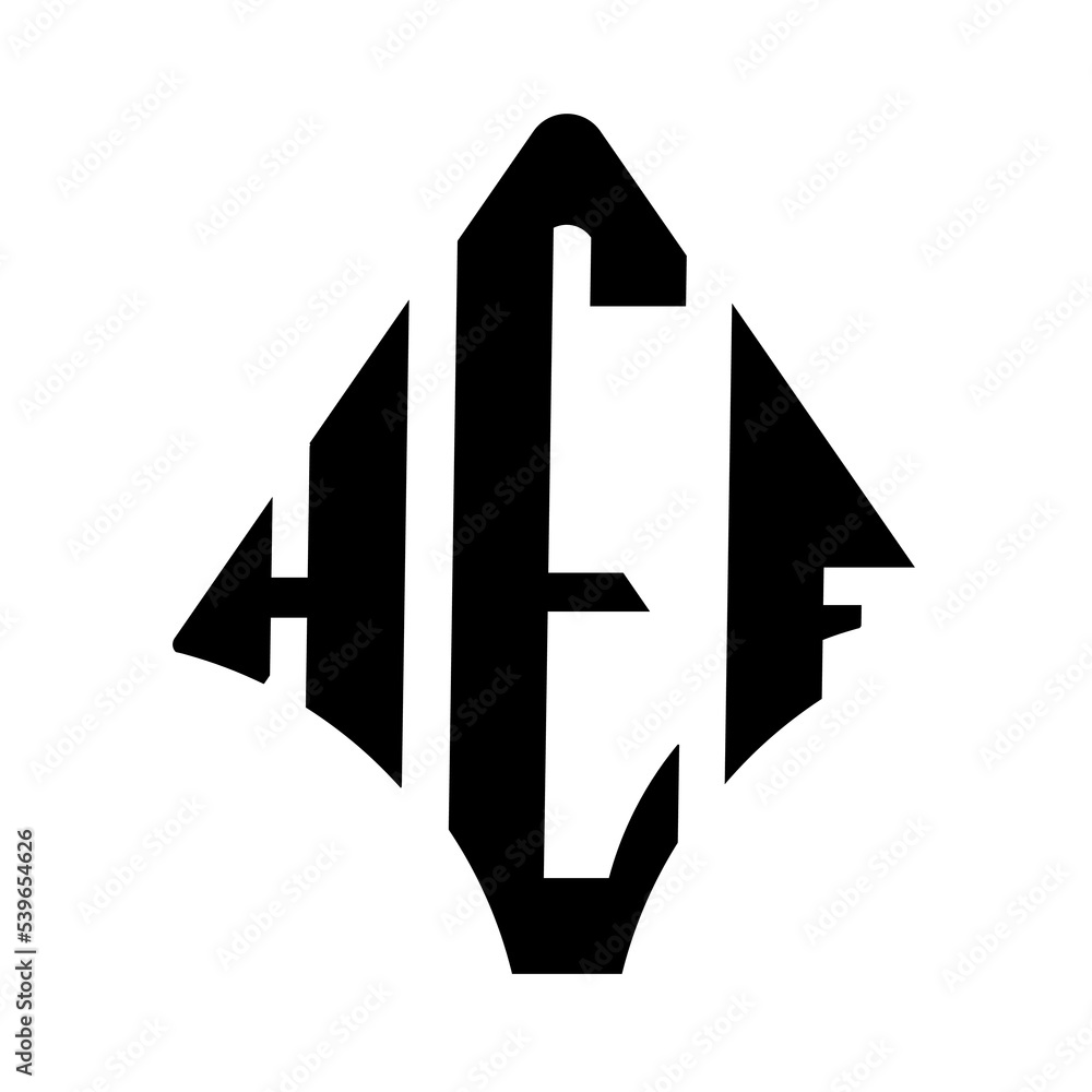 HEF logo. HEF logo letter logo design vector image. HEF letter logo ...