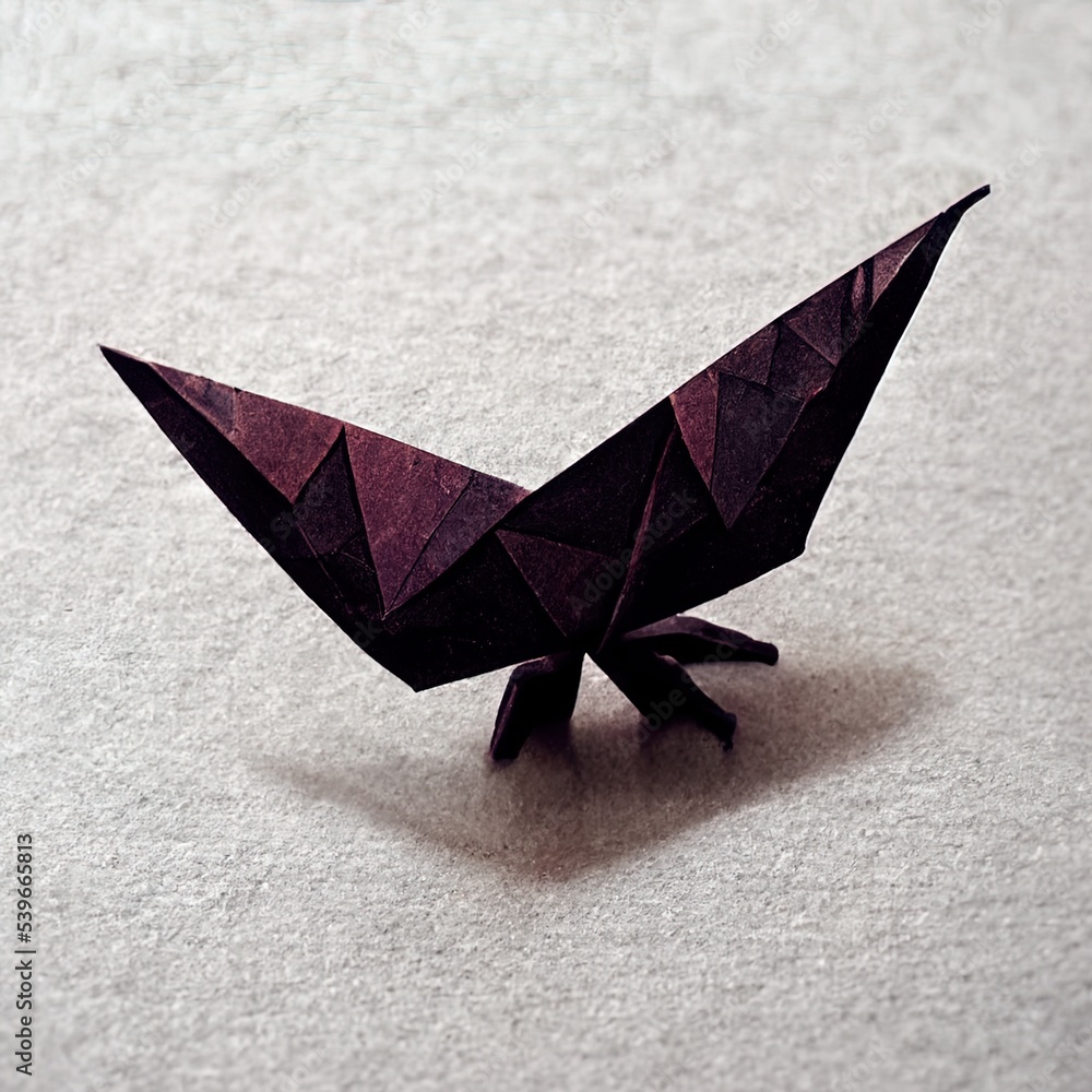 Origami Bird Colibri Minimalist Isometric Pixel Art Illustration Stock ...