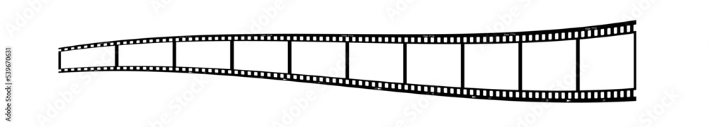 3d film reel 35mm filmstrip in vector with 10 frames isolated on white ...