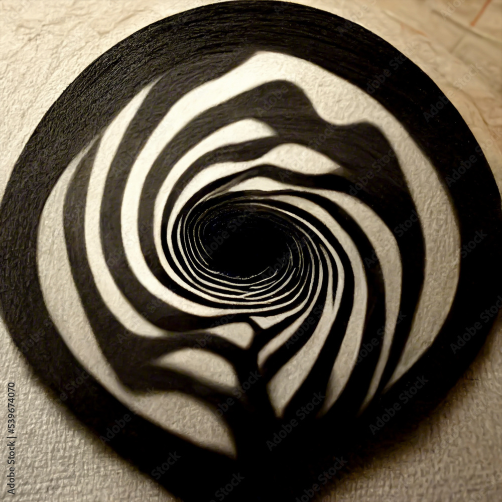 Drawings and carvings that have the concept of regular and abstract ...