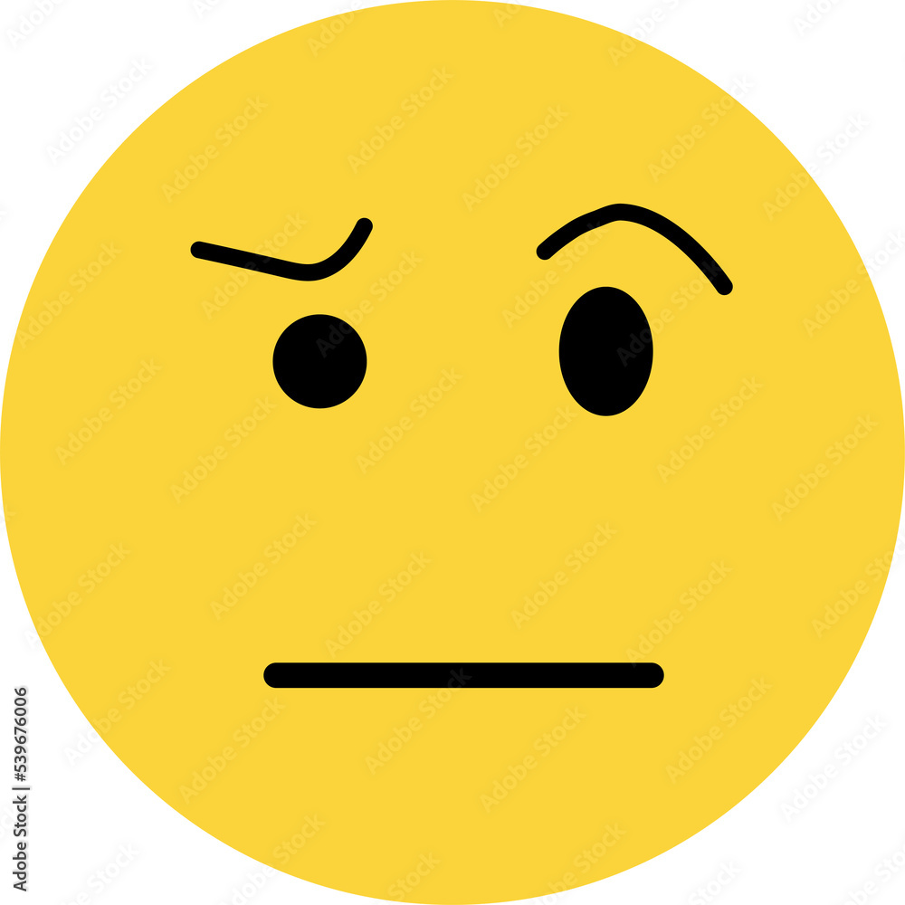 Confused Emoji Face Illustration Stock Illustration | Adobe Stock