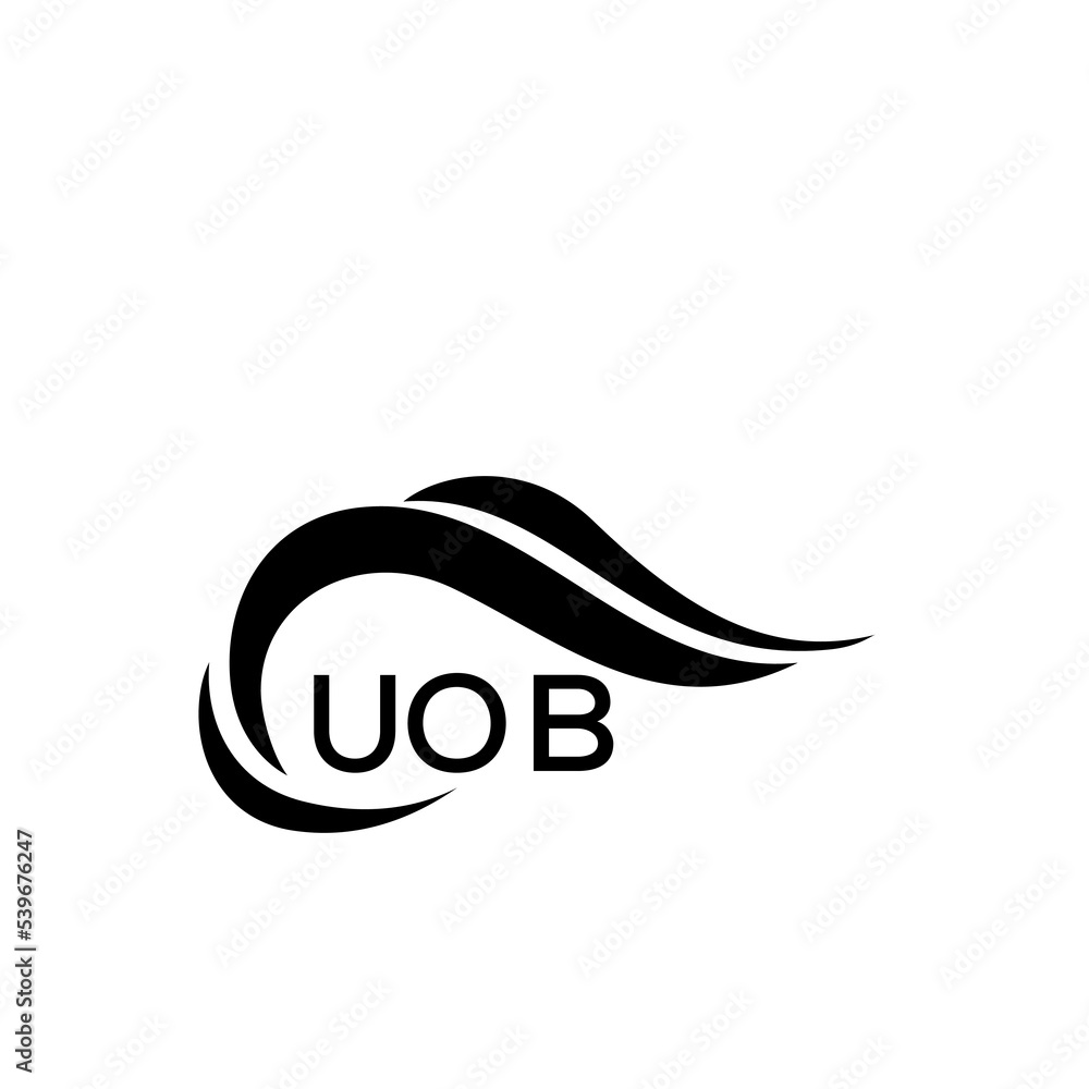 UOB letter logo. UOB blue image. UOB Monogram logo design for ...