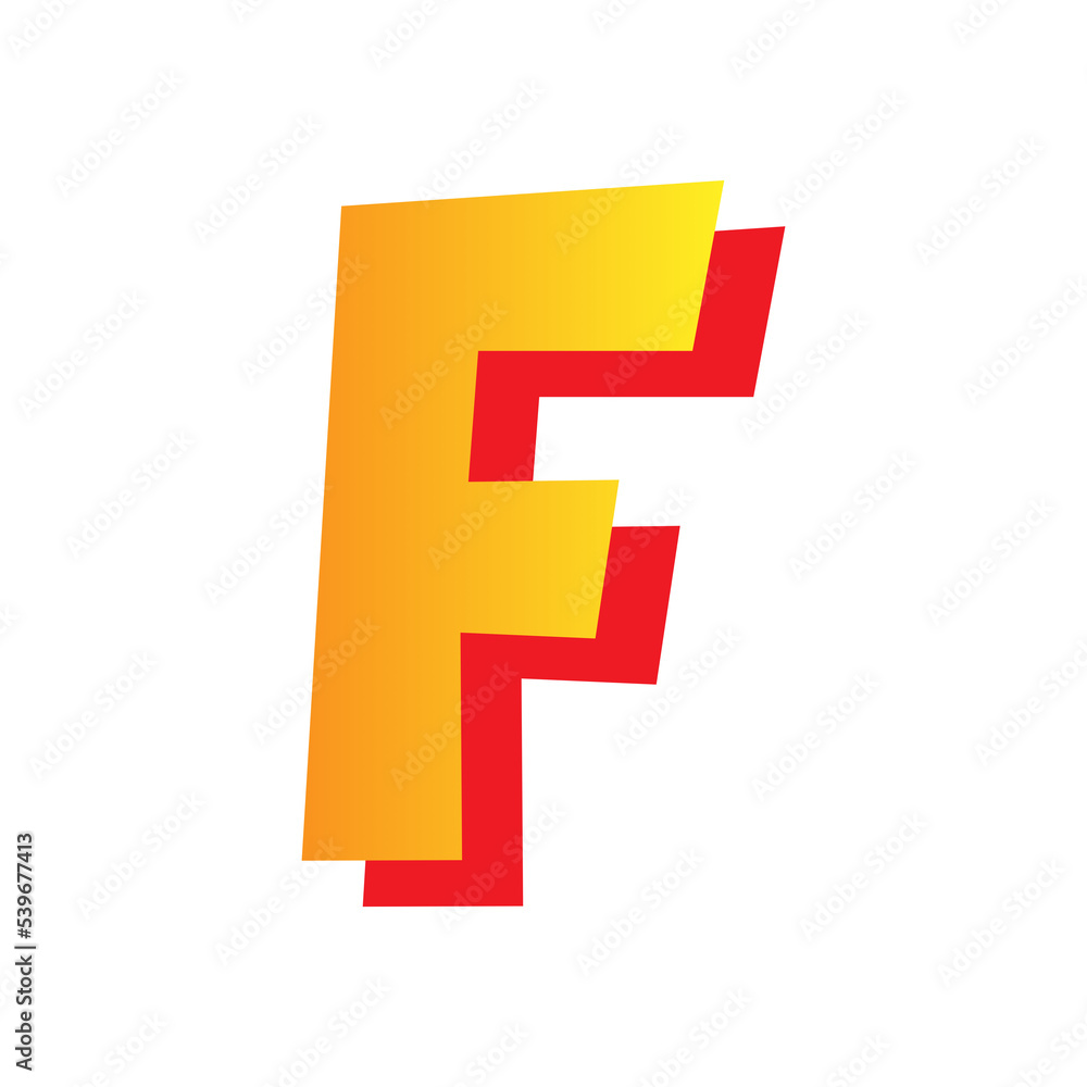 Letter f, comic style typeface with transparent background. png file ...