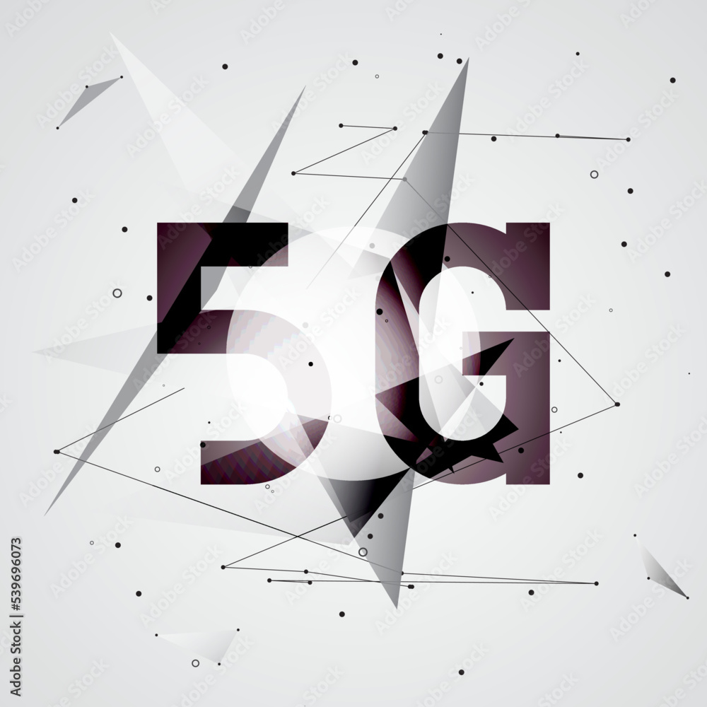5G network wireless internet Wi-fi connection and internet of things ...