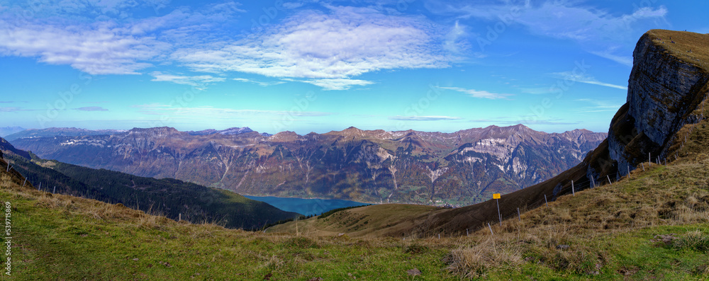 Beautiful autumn landscape at Bernese Oberland with Bernese Alps and ...
