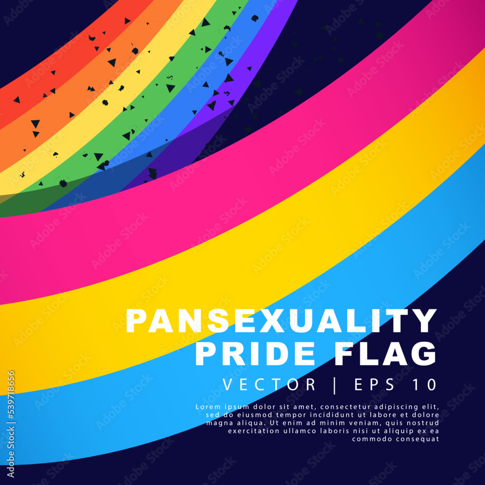 The LGBT flag and the flag of pansexual pride. Sexual identification ...