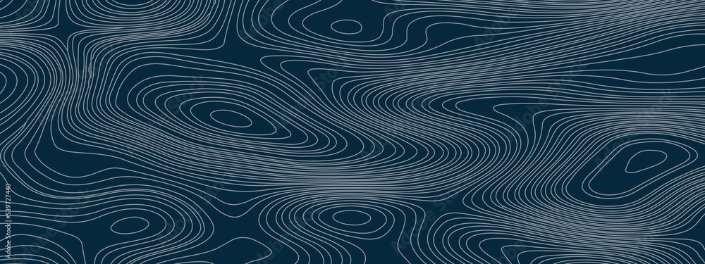 The stylized blue color abstract topographic map contour, lines Pattern ...