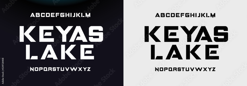 KEYAS LAKE Abstract Modern Alphabet Font. Typography urban style fonts ...