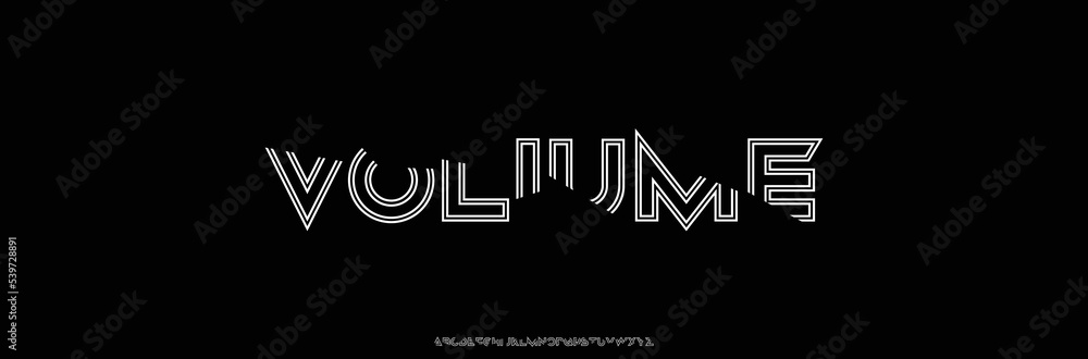 VOLUME Modern Bold Font. Regular Italic Number Typography urban style ...