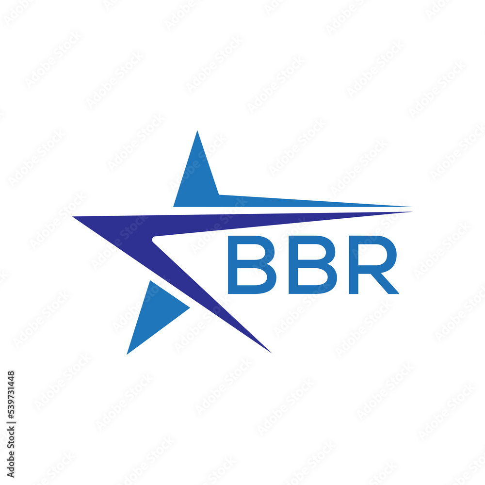 BBR letter logo. BBR blue image on white background. BBR Monogram logo ...