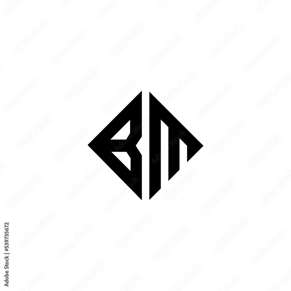 Initial letter BM logo cube template Stock Illustration | Adobe Stock