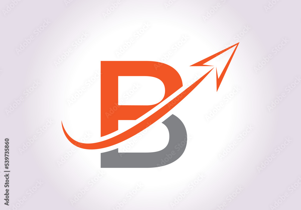 Finance Logo With B Letter Concept. Marketing And Financial Business ...