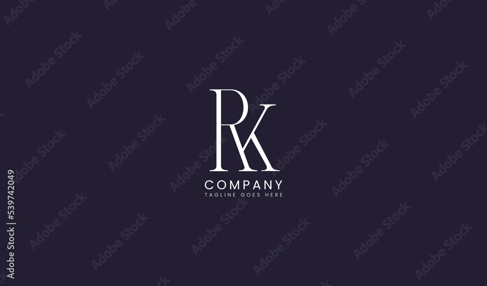 Initial letter RK logo. RK letter usable for business and branding ...