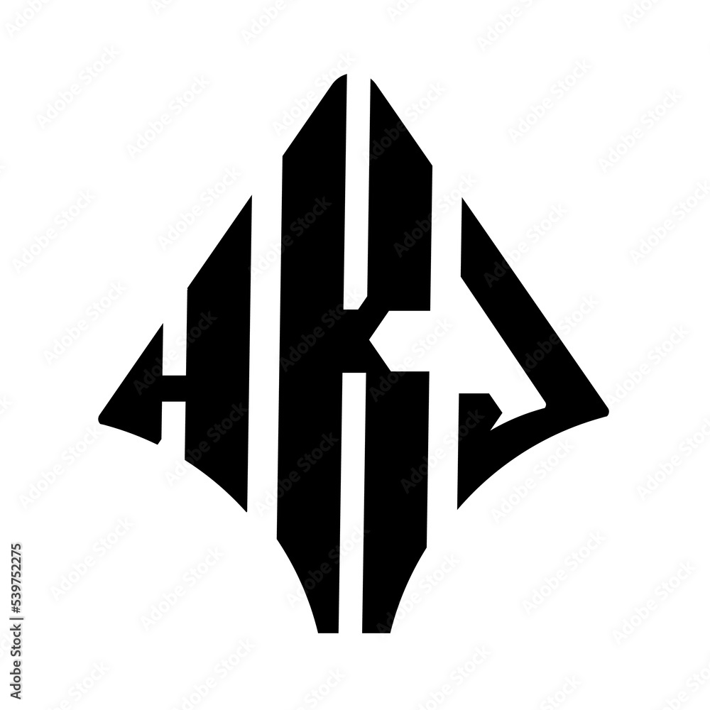 HKJ logo. HKJ logo letter logo design vector image. HKJ letter logo ...