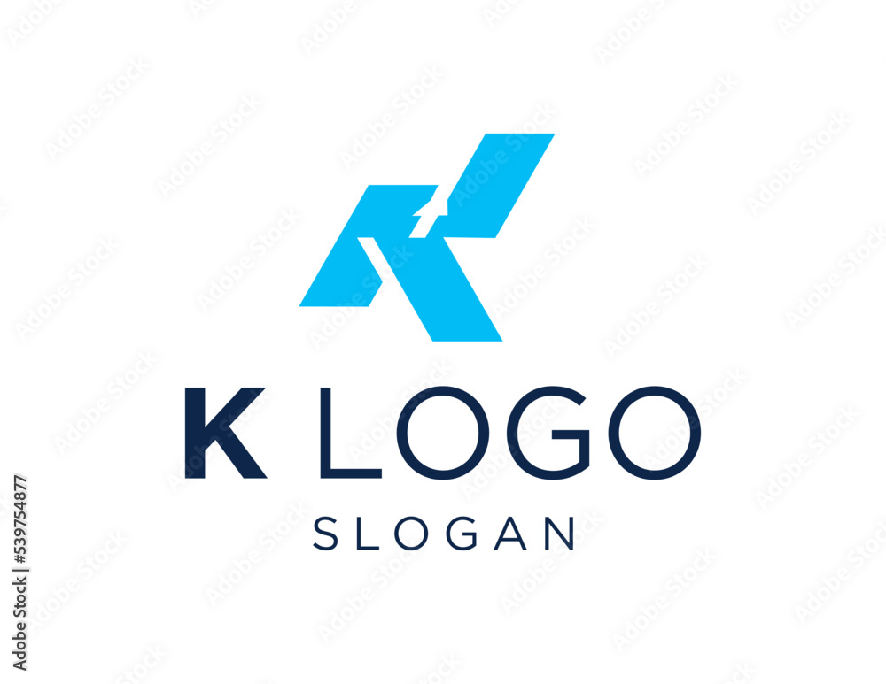 Logo design about Letter K on white background. created using the ...