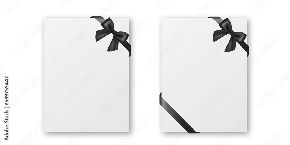 Vector Blank Funeral Card, Banner Template, Background with Black Silk ...