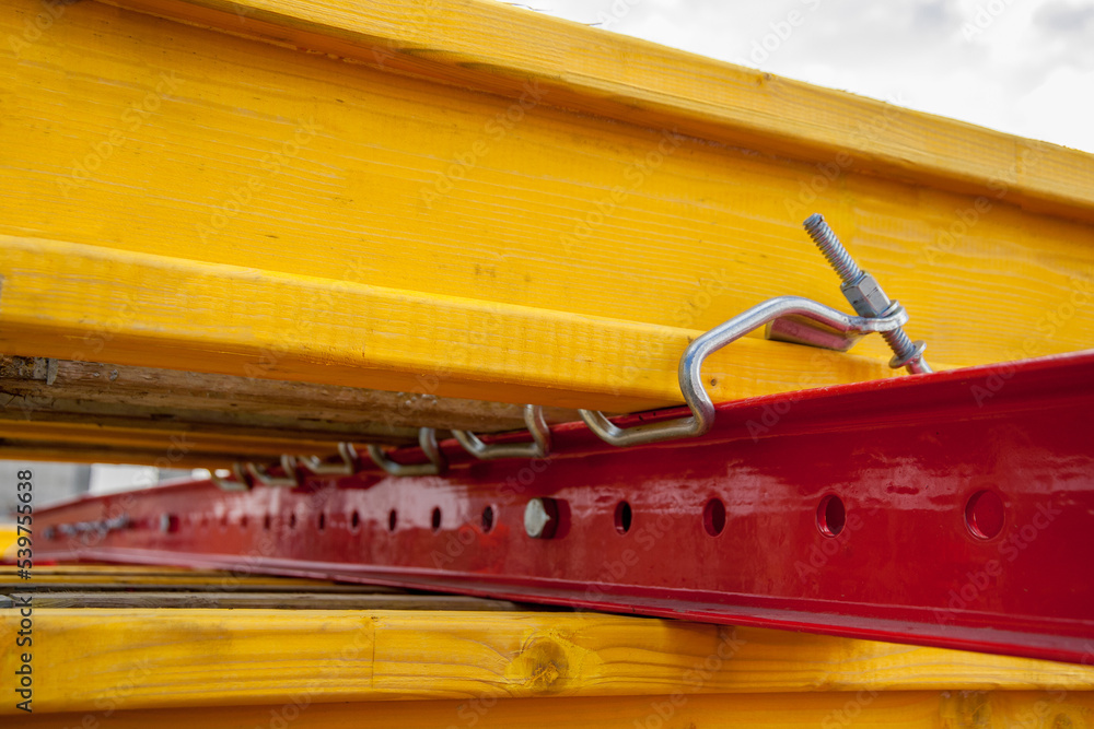 Beam and transom system at bridge construction Stock Photo | Adobe Stock