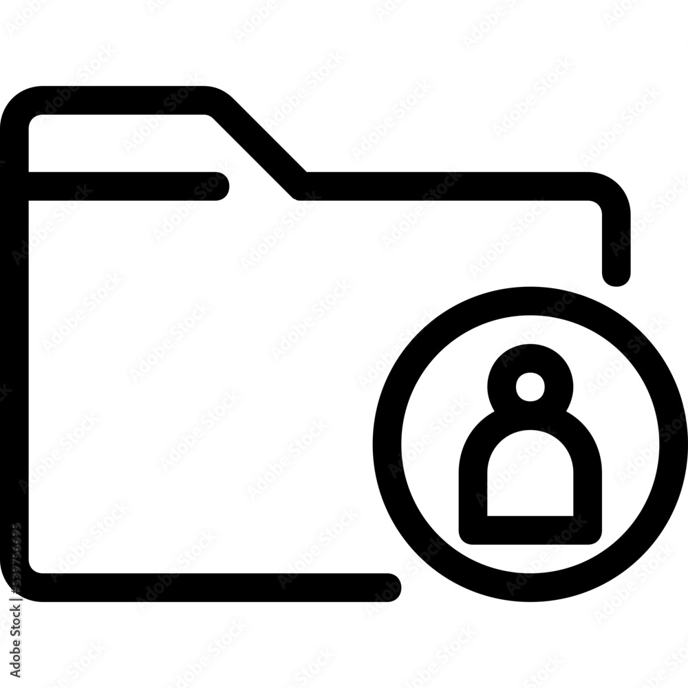 user folder icon Stock Vector | Adobe Stock
