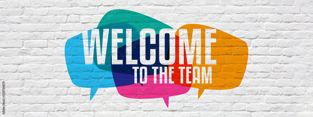 Welcome to the team Stock Illustration | Adobe Stock