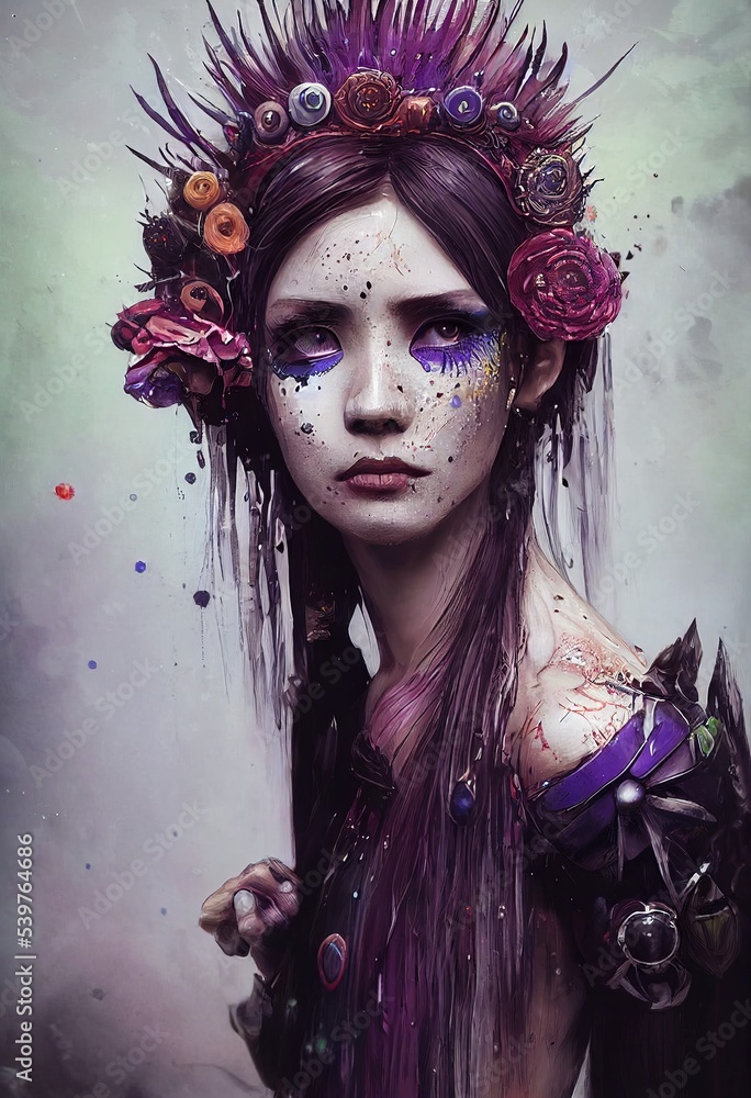 A fictional person, not based on a real person. Mystical beautiful ...