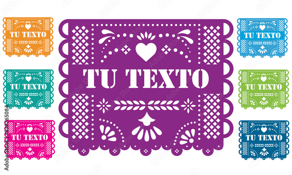 Papel picado mexicano para el día de muertos tradición donde se espera ...