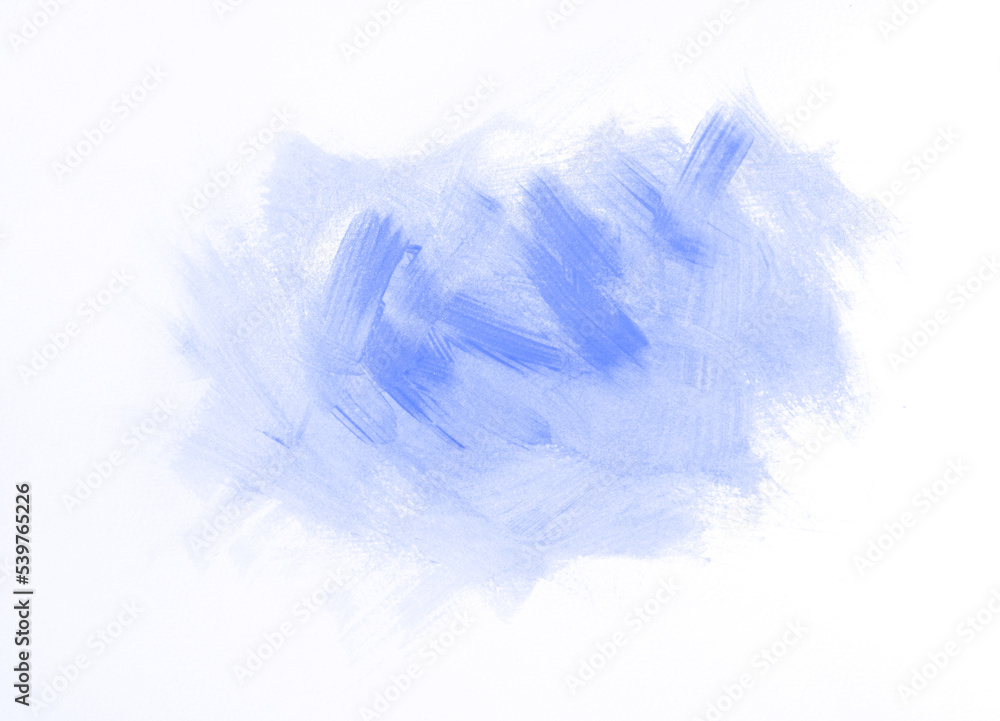 Abstract Painted Layout. Light Baby Blue Paint Stain on a White ...