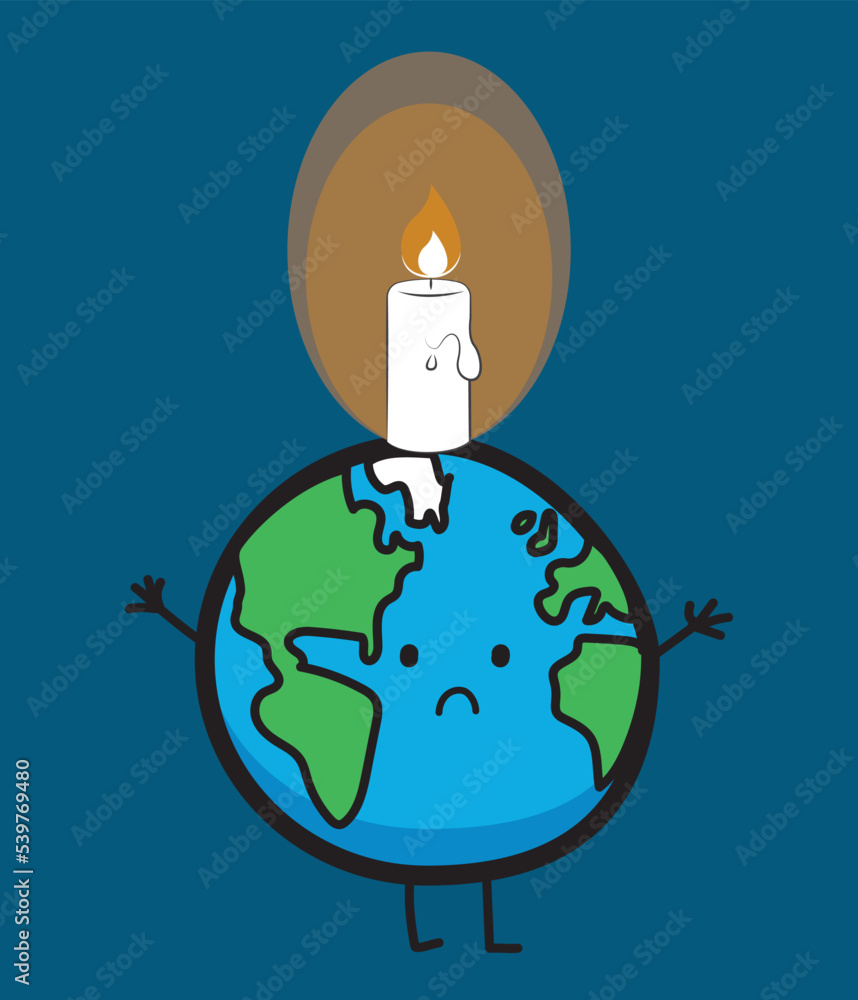 Vetor de Time consuming, energy crisis in europe. Paris climate ...