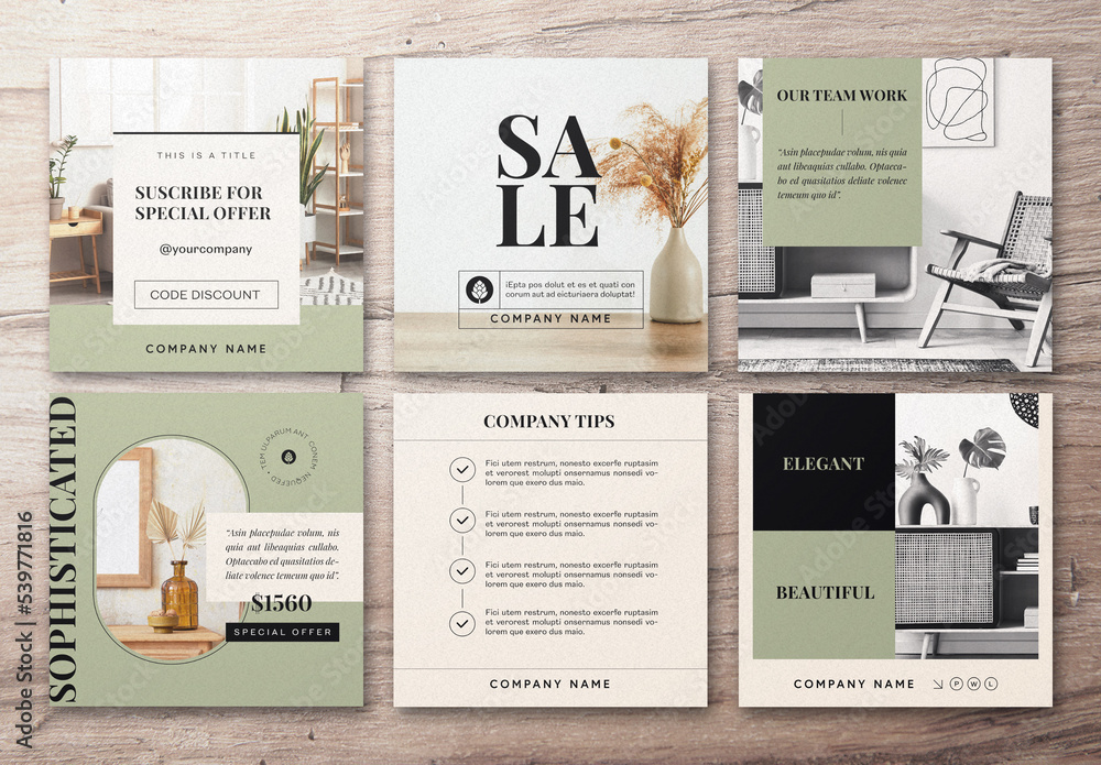 Business Social Media Layouts Stock Template | Adobe Stock