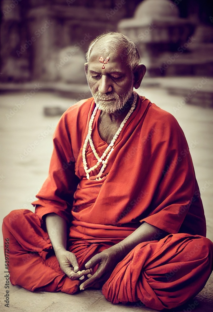 AA fictional person, not based on a real person. n old Buddhist monk ...