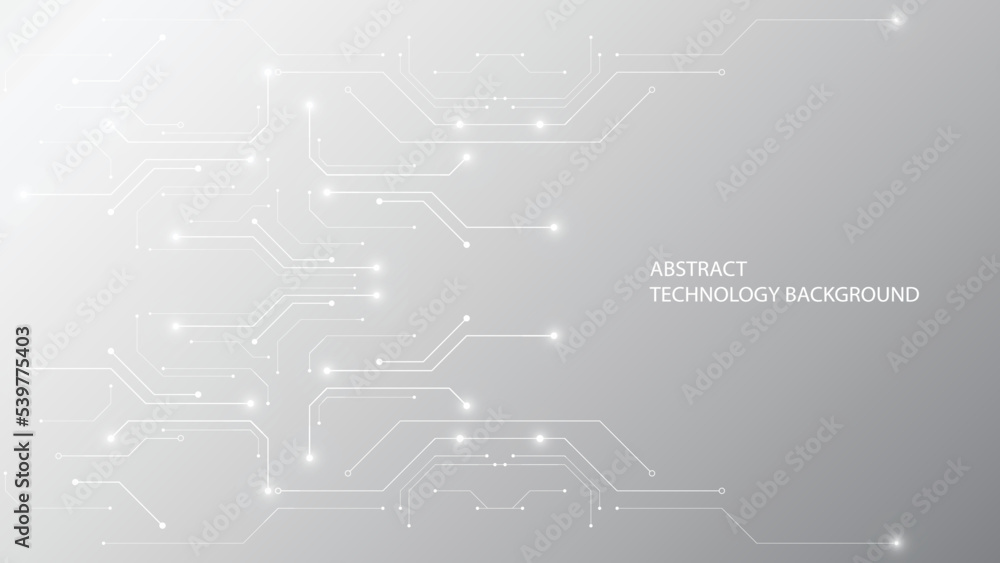 Gray and white technology background image Line design for ...