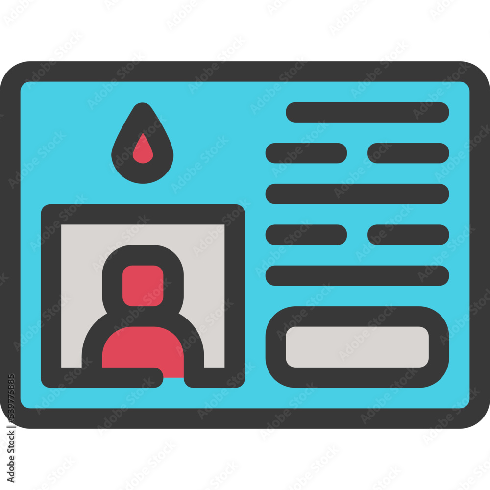 blood id card icon Stock Vector | Adobe Stock