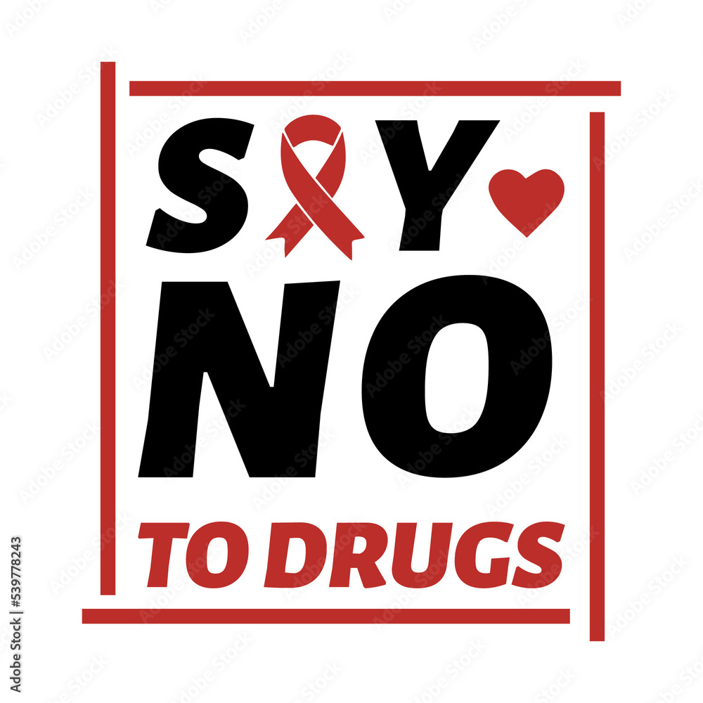 red ribbon week svg, No To Drugs SVG, Drug Free SVG, Anti Drug svg, Red ...