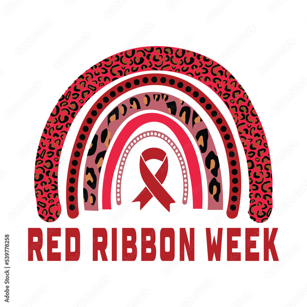 red ribbon week svg, No To Drugs SVG, Drug Free SVG, Anti Drug svg, Red ...