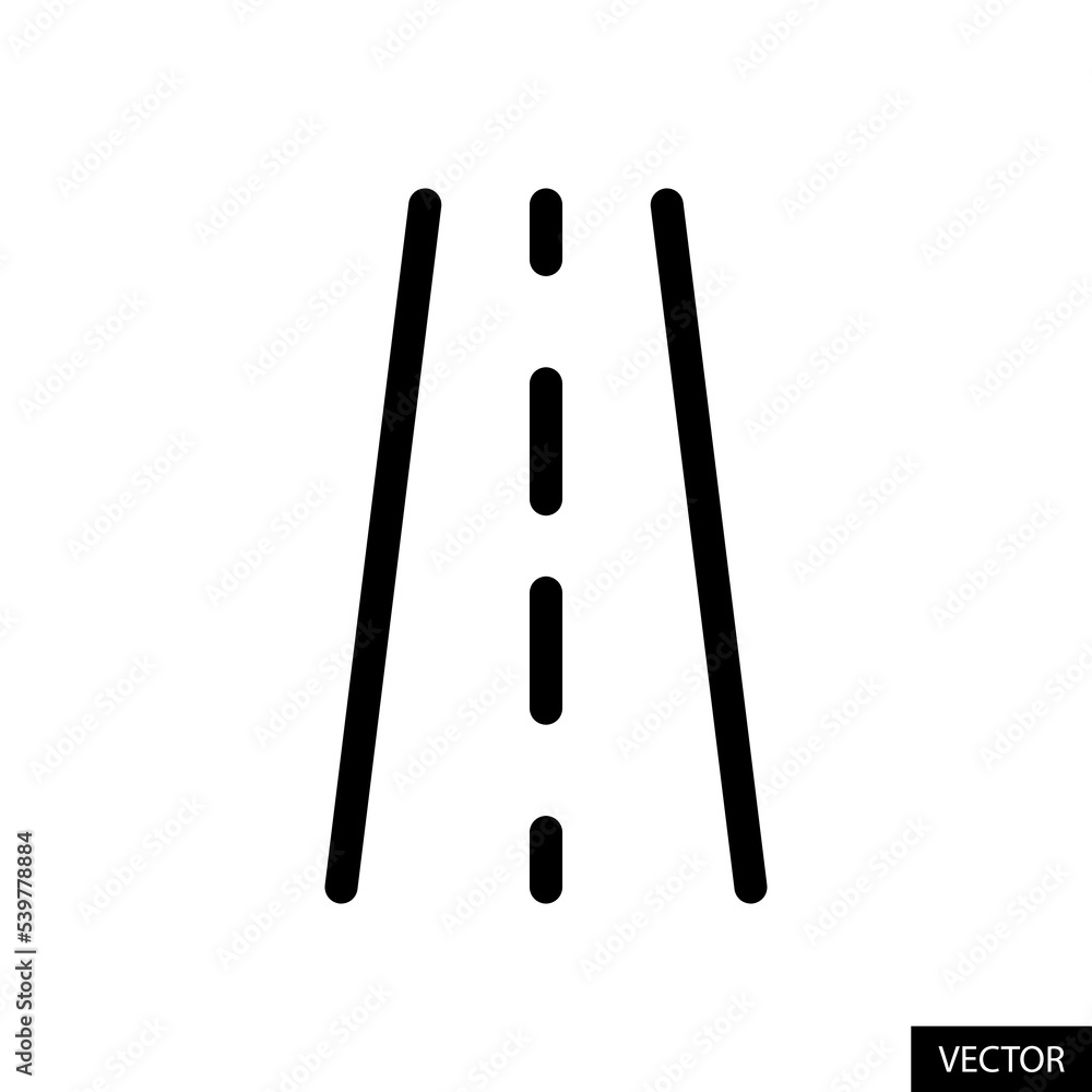 Road vector icon in line style design for website design, app, UI ...