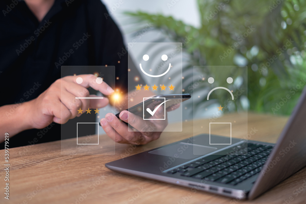 Customer satisfaction feedback survey and rating to service experience ...