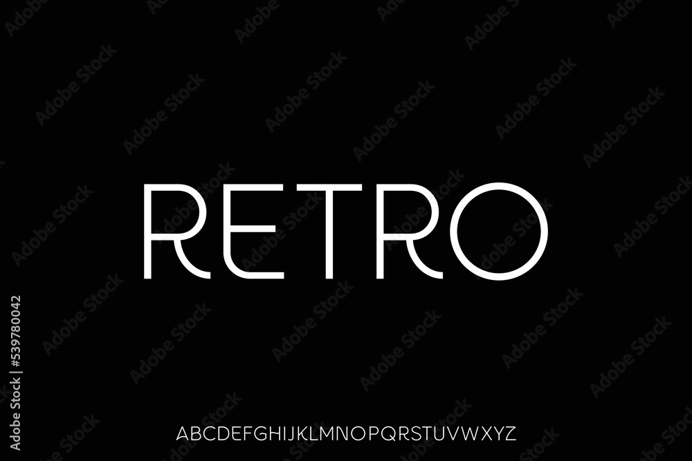 Retro Line Font