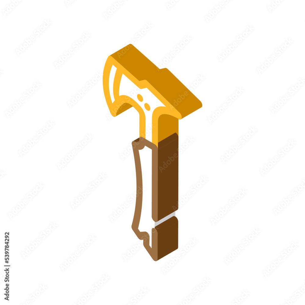 tactical axe hatchet isometric icon vector. tactical axe hatchet sign ...