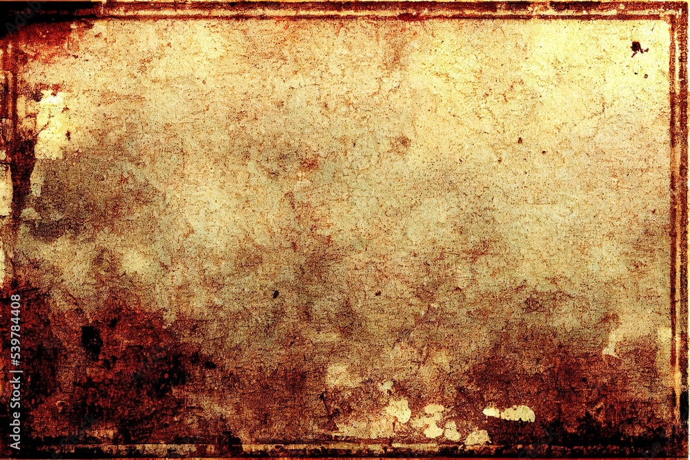 an old photo of a rusted surface with a grunge effect, a painting with ...