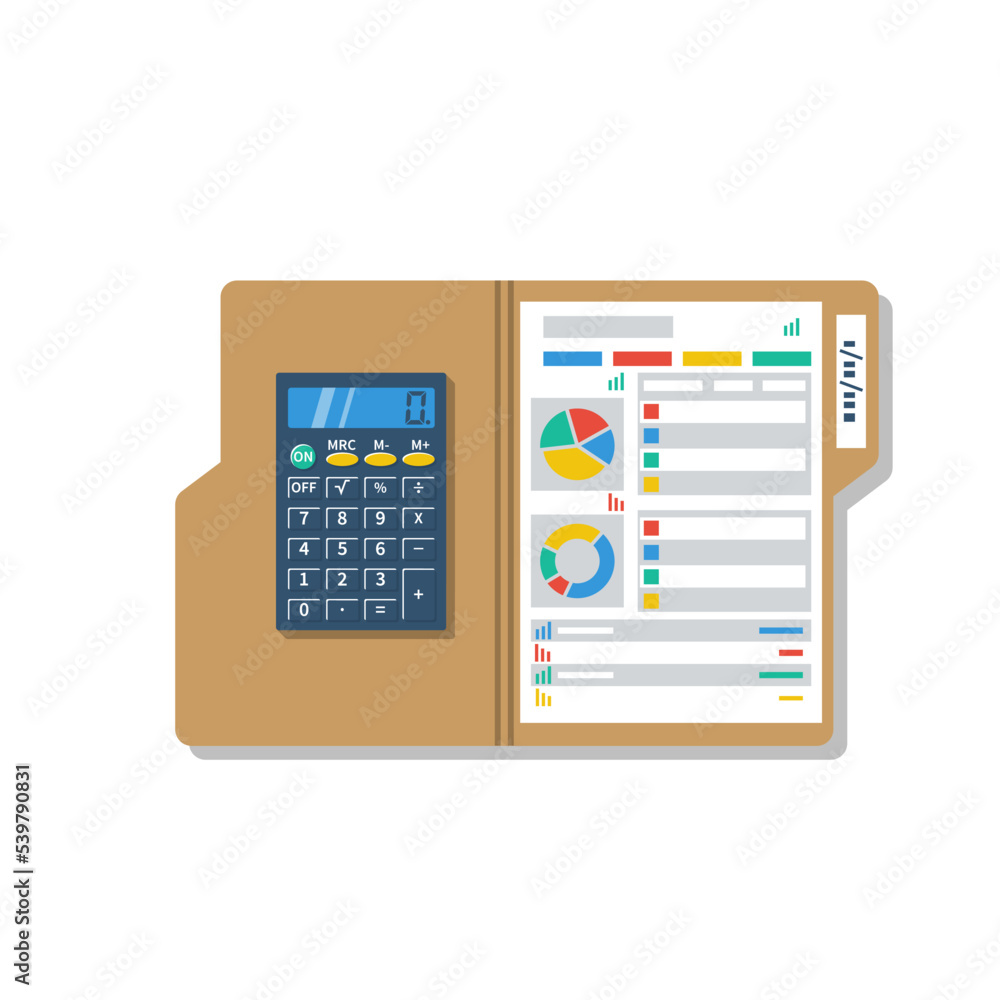 Summary report concept. Analyzing statistical data. Research chart ...