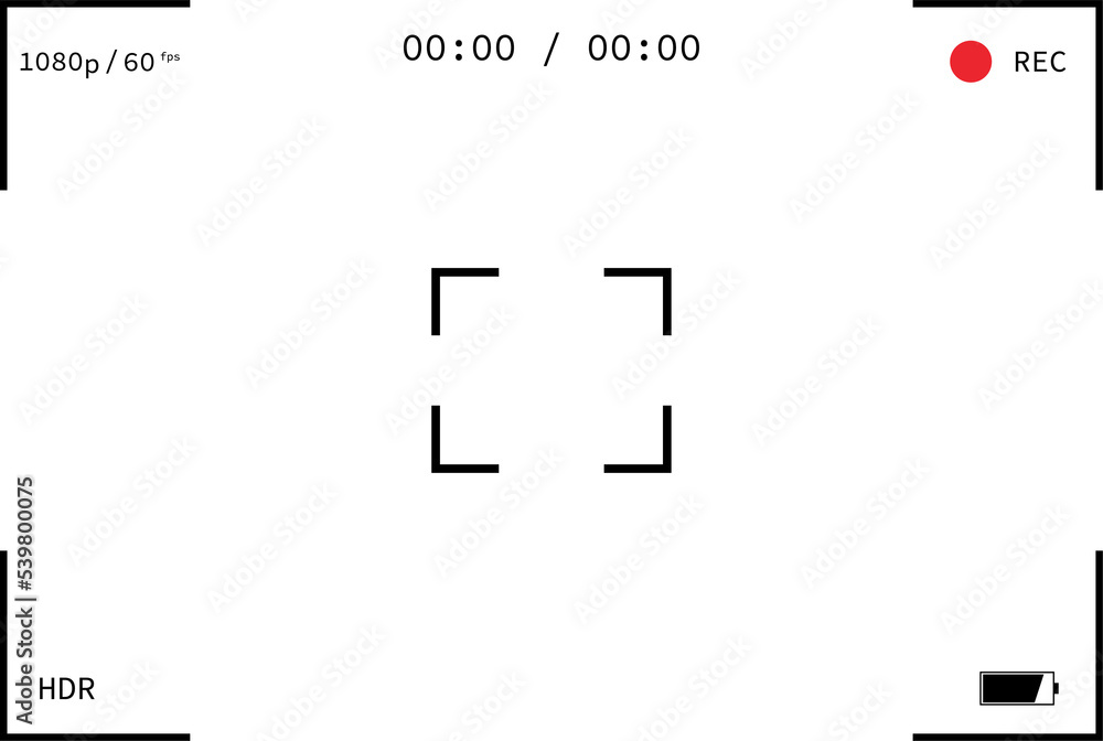 Camera viewfinder mockup. Photo camera frame. Viewfinder on transparent ...